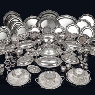 silver dinner service